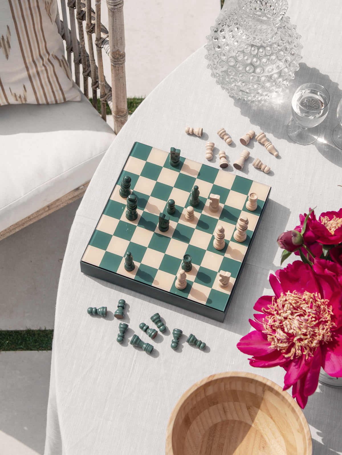 Classic Chess in Green - Teak New York